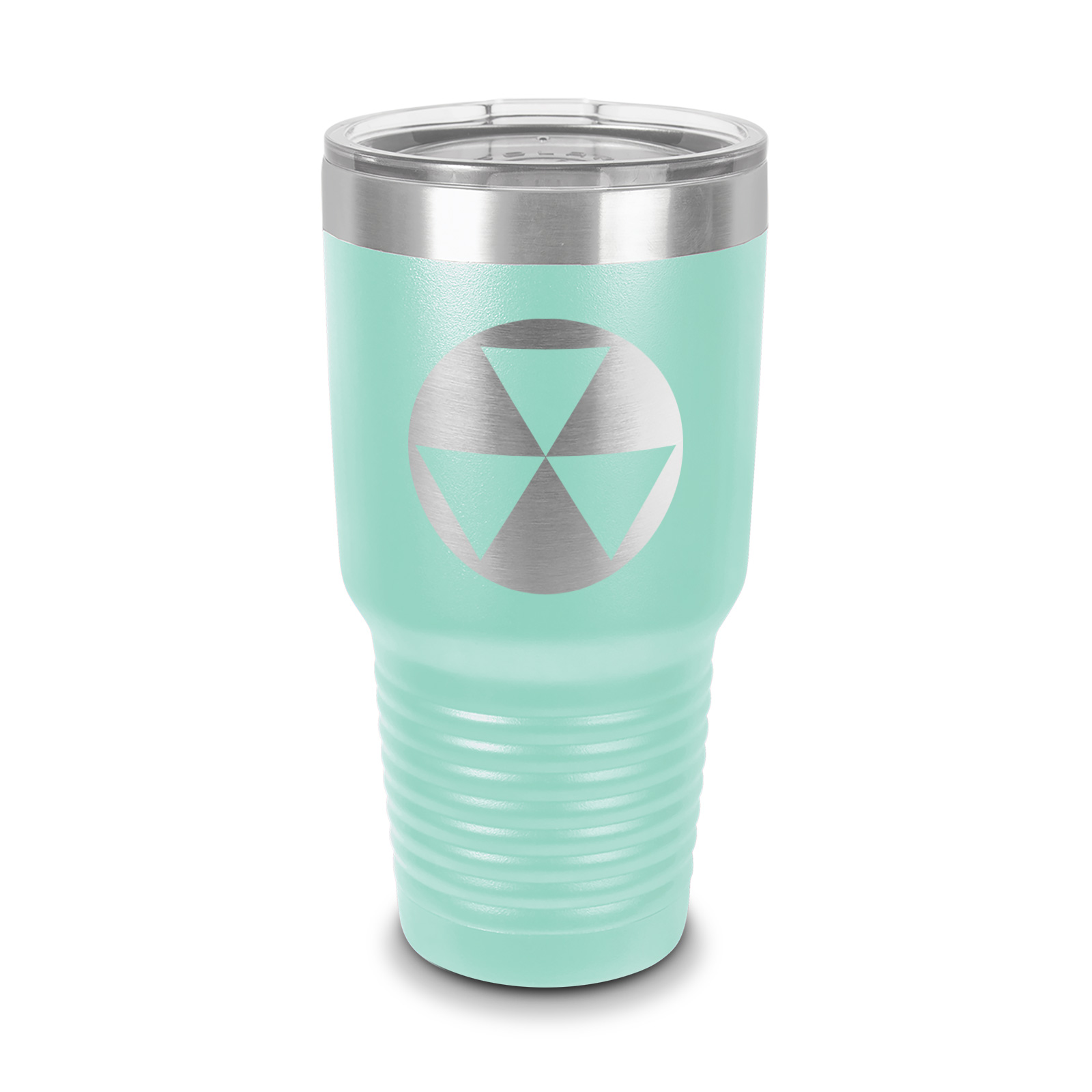 Fallout Shelter Symbol Tumbler 30 oz - Laser Engraved w/ Clear Lid ...