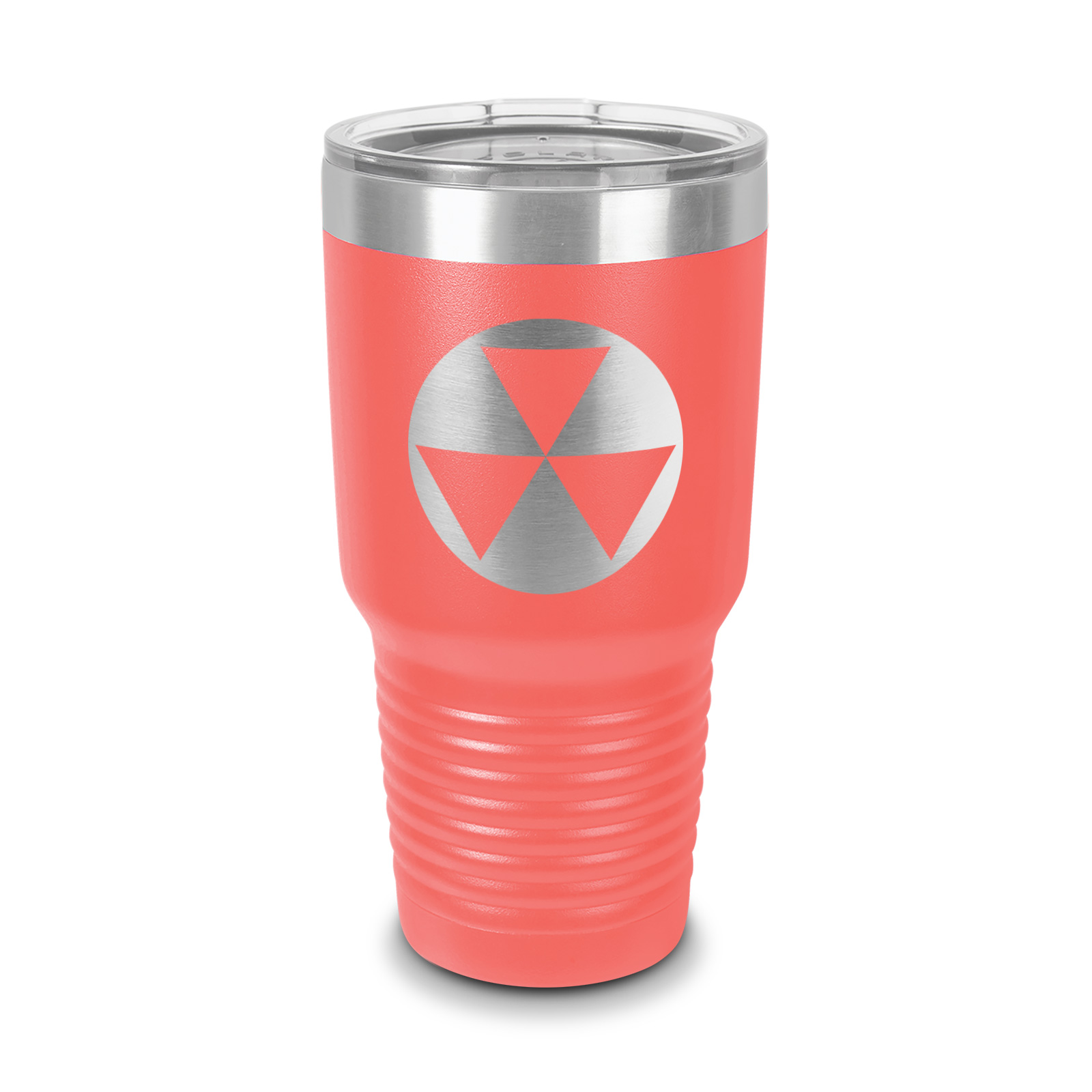 Fallout Shelter Symbol Tumbler 30 oz - Laser Engraved w/ Clear Lid ...