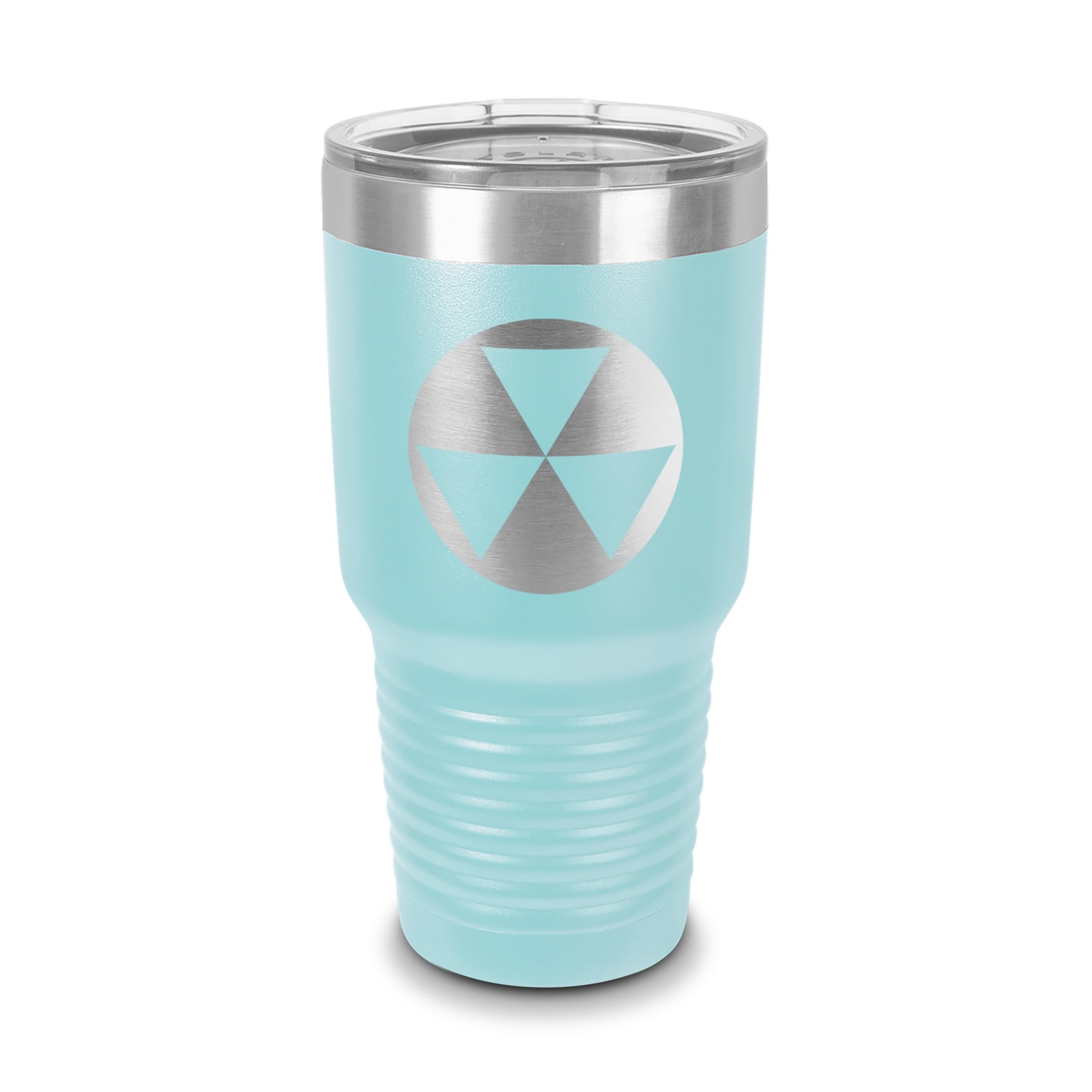 Fallout Shelter Symbol Tumbler 30 oz - Laser Engraved w/ Clear Lid ...