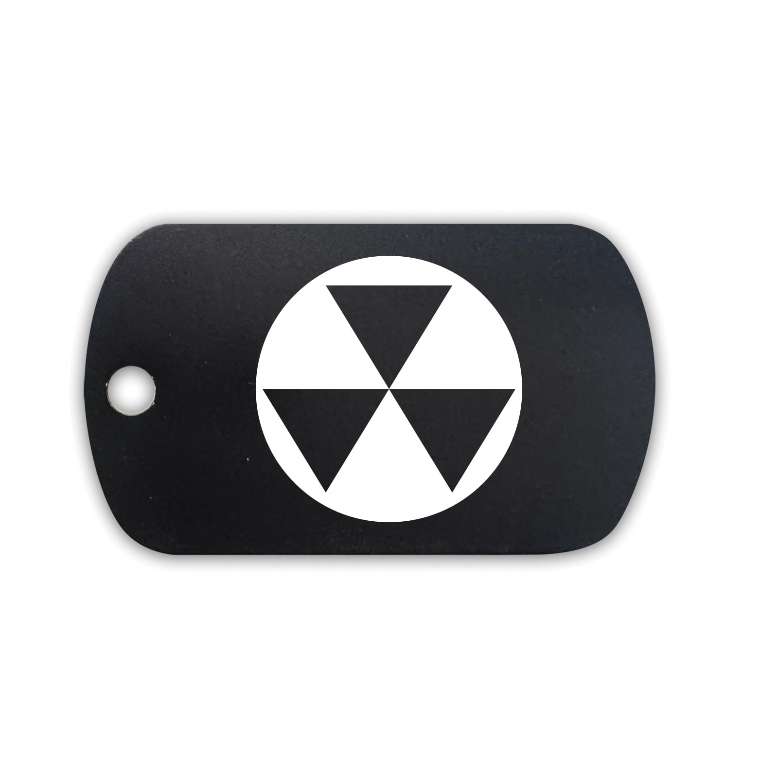 Fallout Shelter Symbol V2 GI Dog Tag Aluminum Keychain radiation ...