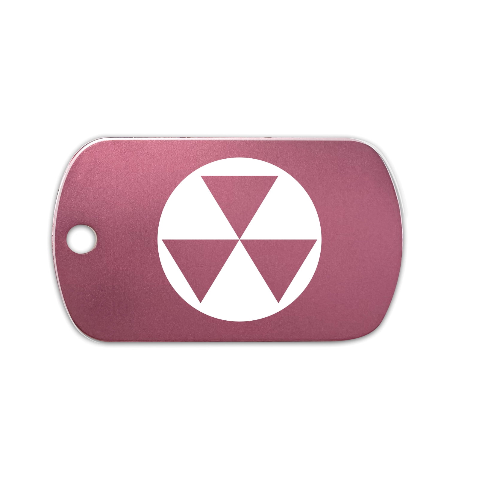 Fallout Shelter Symbol V2 GI Dog Tag Aluminum Keychain radiation - Pink ...