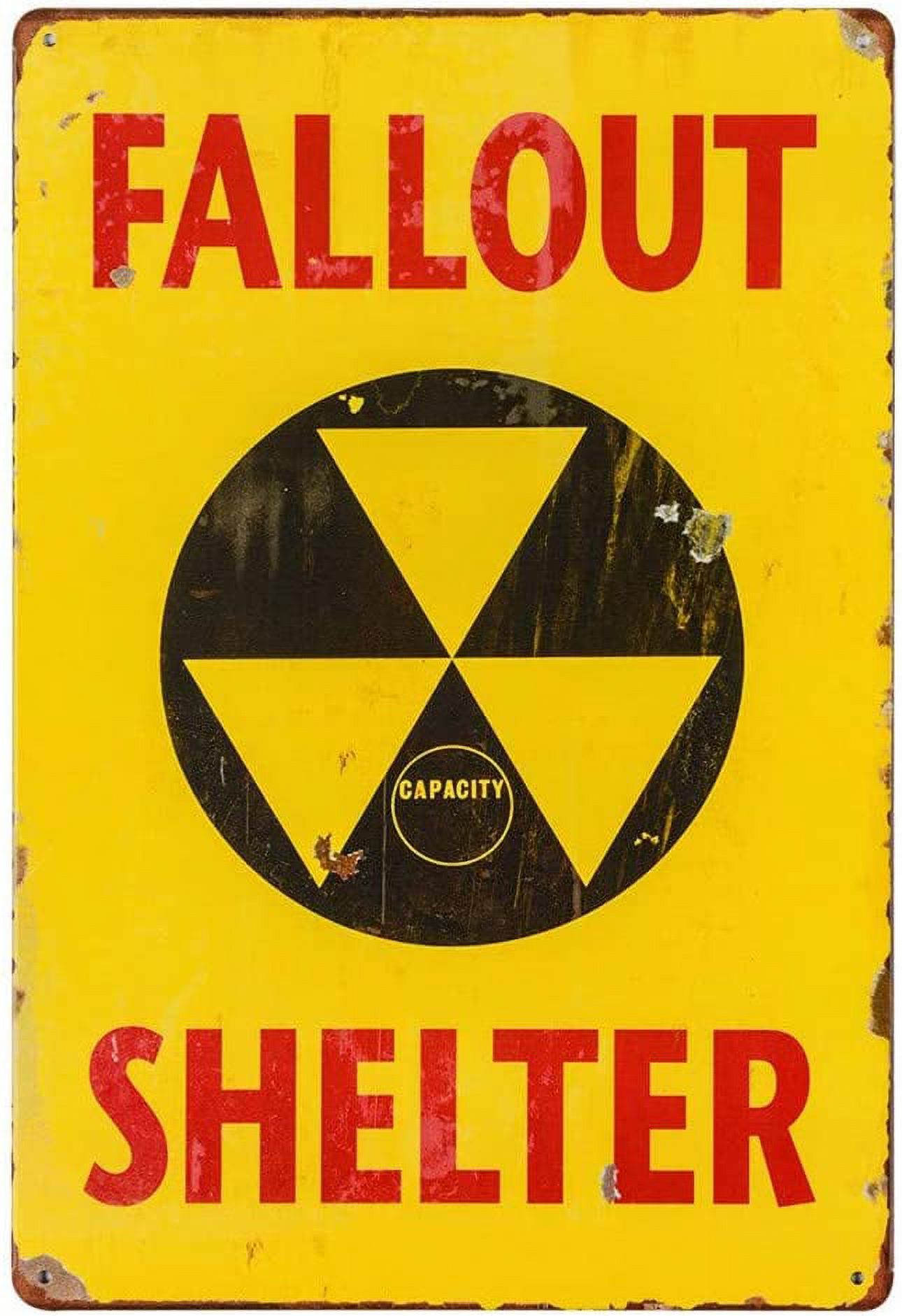 Fallout Shelter Vintage Look Reproduction Metal Tin Sign,Garage Decor ...