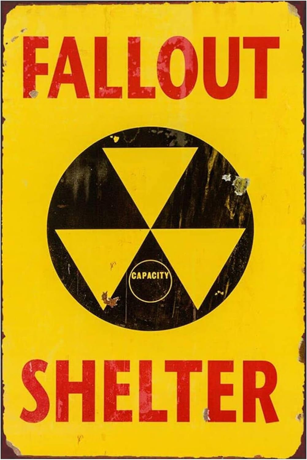 Fallout Shelter Vintage Look Reproduction Metal Tin Sign, Garage Decor ...