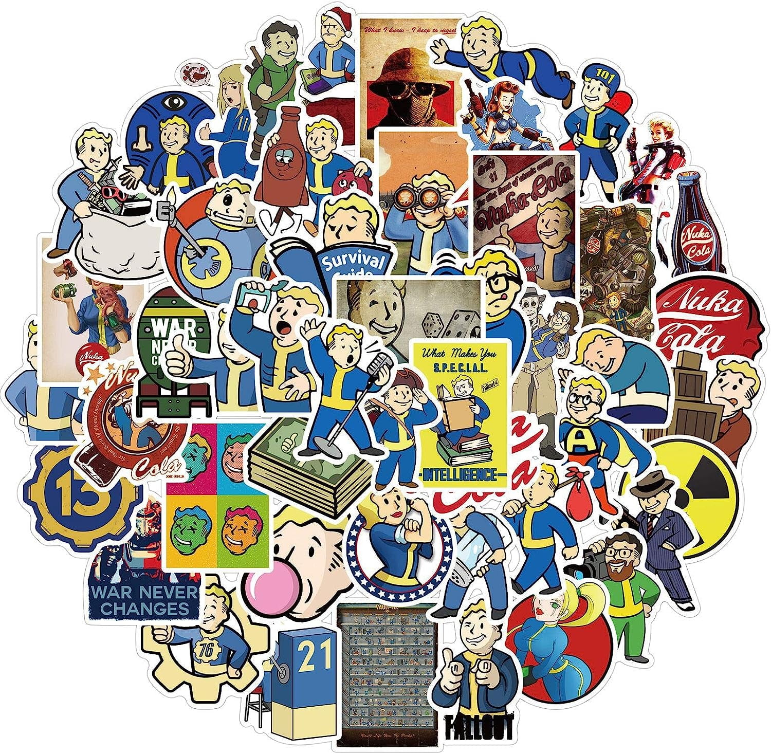 Fallout Stickers for Laptop and Water Bottle, Cool Game Vinyl Decal for ...
