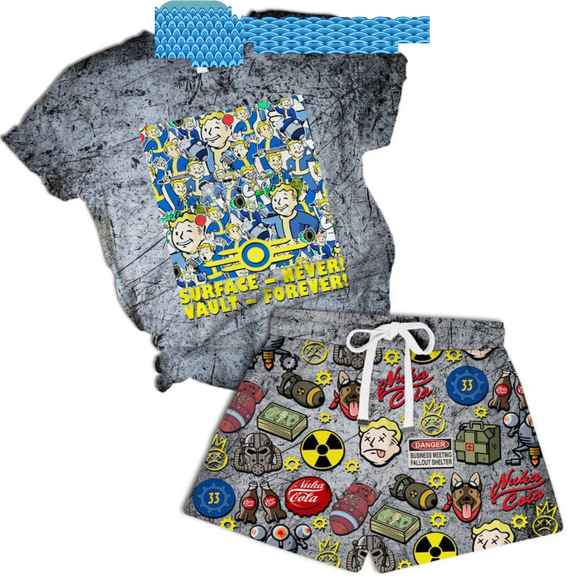 Fallout Surface Never Vault Forever Business Meeting Grey Design T ...