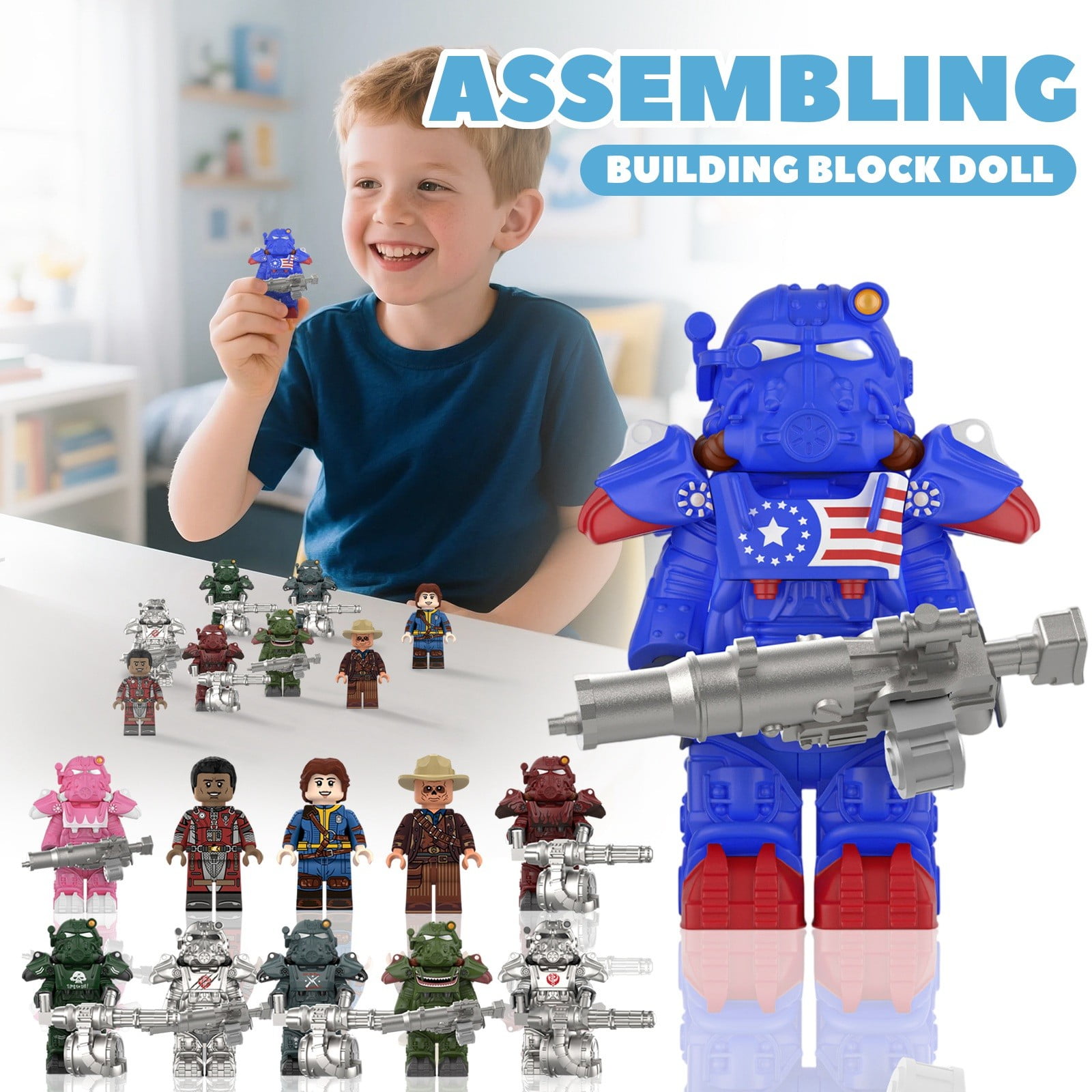 Fallout-T60 Power Armor Minifigures Building Block Minifigure Set ...