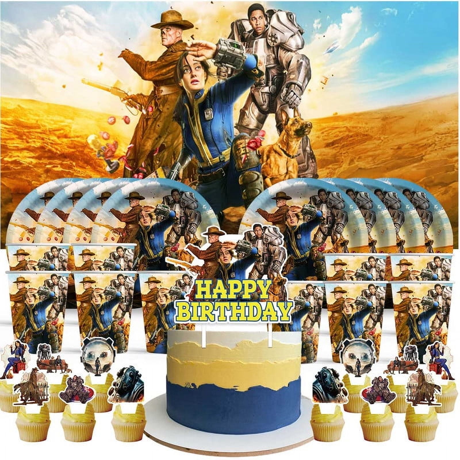 Fallout TV Birthday Cups Party Supplies Decor Backdrop Plates Fans ...