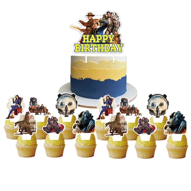 Fallout TV Cake Topper Cupcake Set Party Supplies Decoration Birthday ...