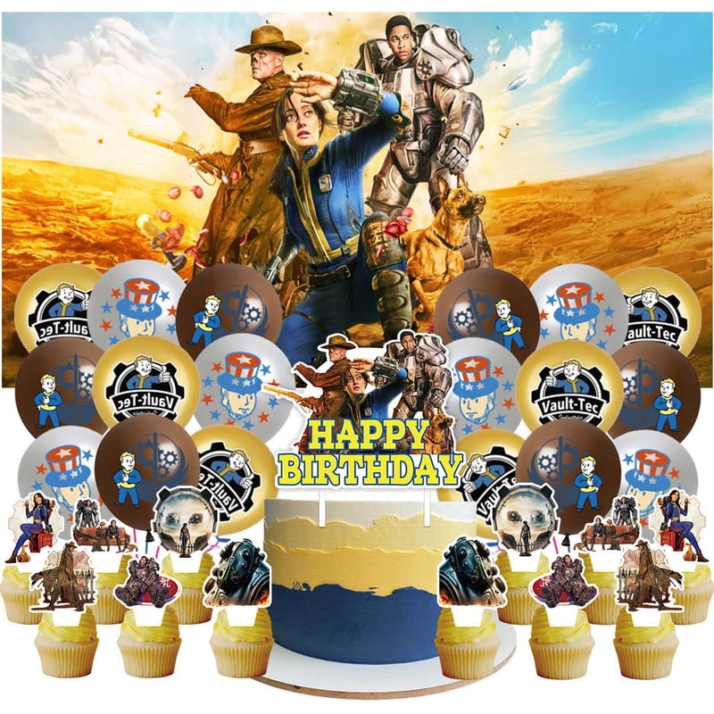 Fallout TV Party Decorations Set Kit Latex Balloons Birthday Decor Cake ...