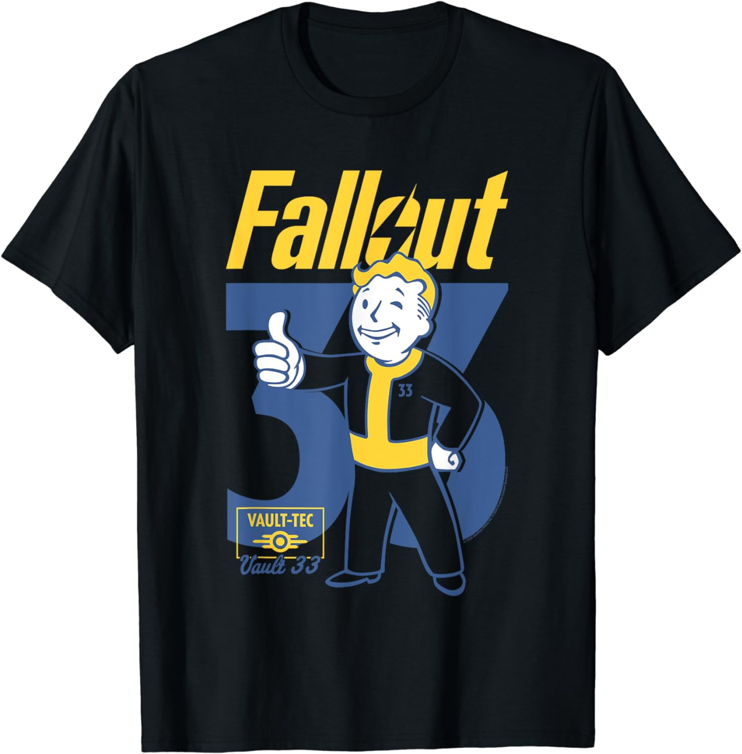 Fallout TV Series 33 Vault Boy Pose T-Shirt Graphic For Men And Women ...