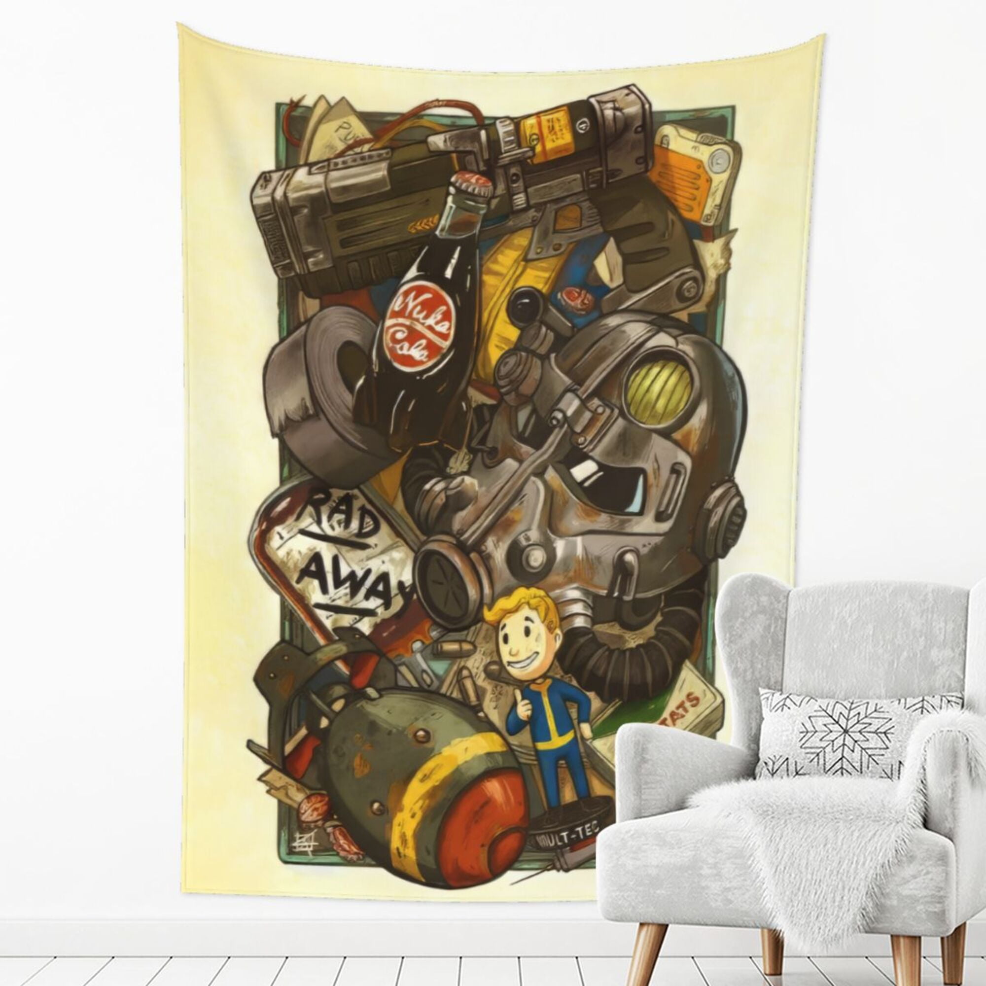 Fallout Tapestry Aesthetic Cute Room Decor Tapestry Birthday ...