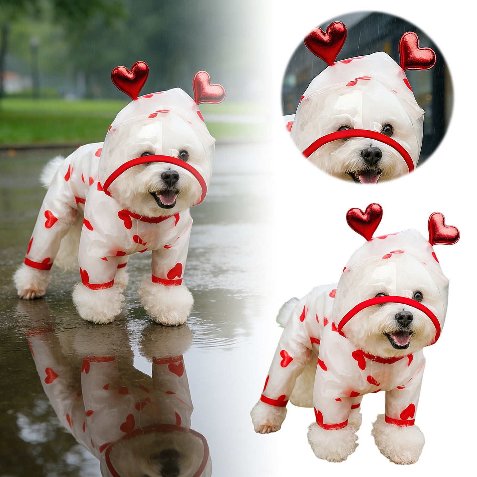 Fallout This Raincoat With A Heart Pattern Is Suitable For Small And ...