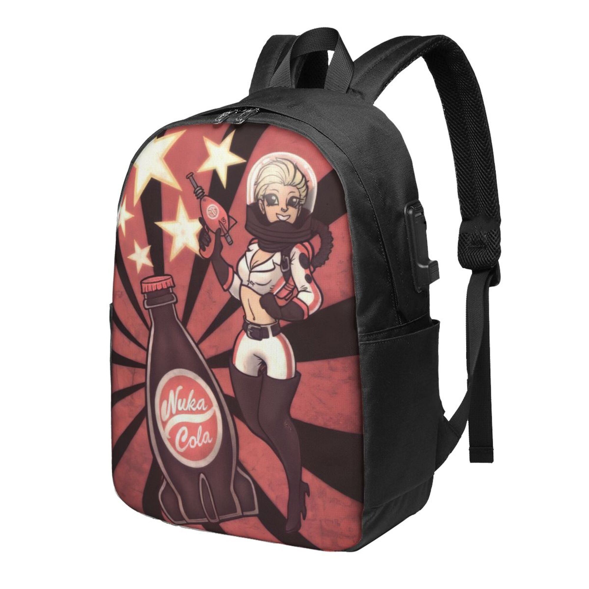 Fallout Travel Laptop Backpack 17 Inch Backpack with USB Charger Port ...