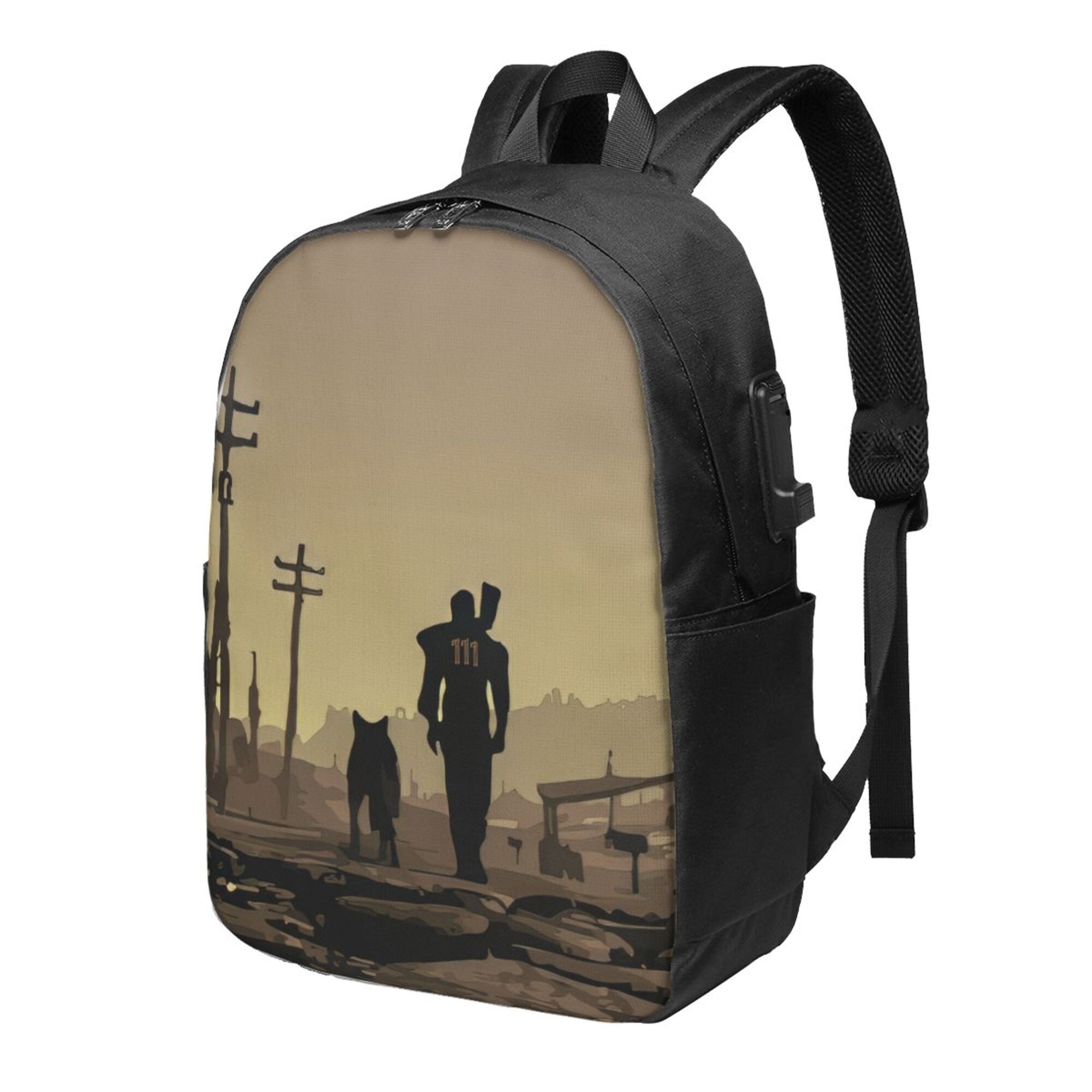 Fallout Travel Laptop Backpack 17 Inch Backpack with USB Charger Port ...