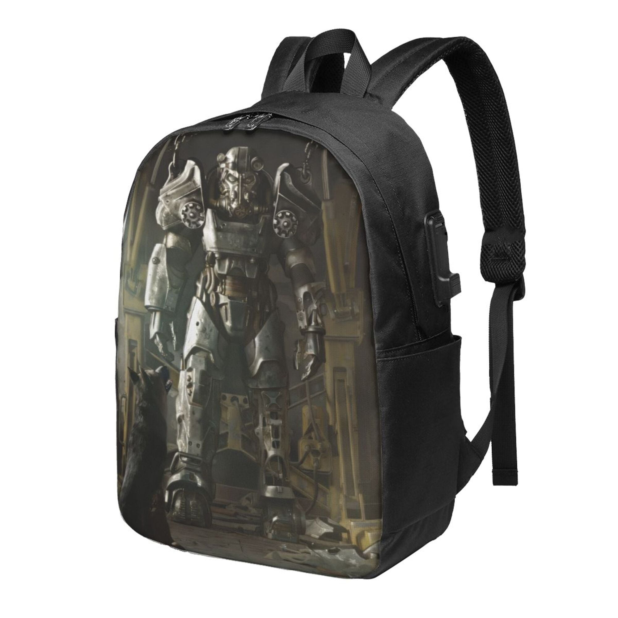 Fallout Travel Laptop Backpack 17 Inch Backpack with USB Charger Port ...
