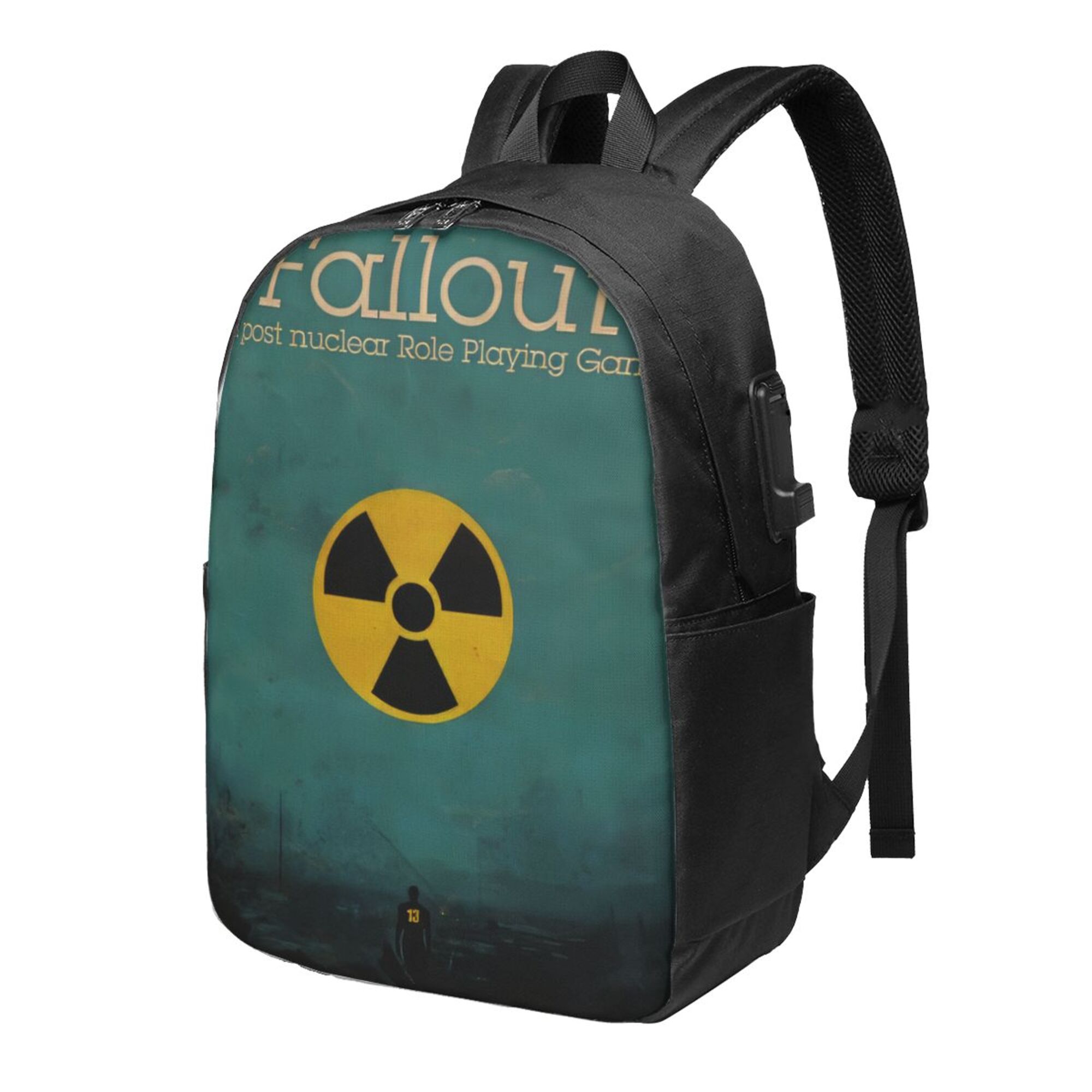 Fallout Travel Laptop Backpack 17 Inch Backpack with USB Charger Port ...