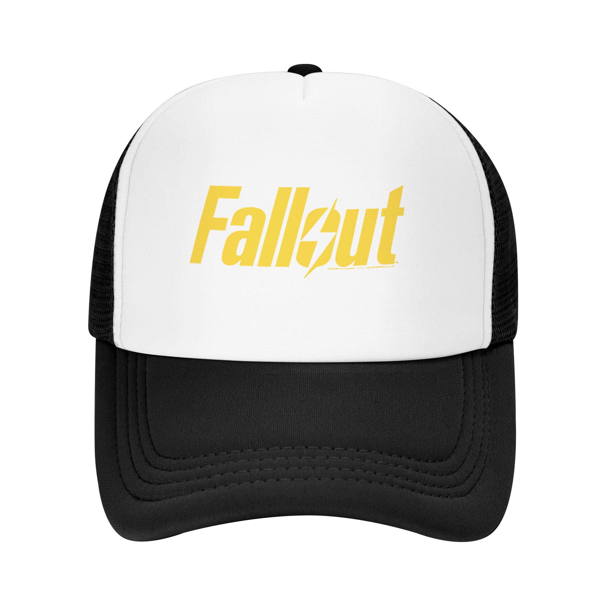 Fallout-Tv Series Yellow Lightning Logo Mesh Baseball Cap Casquette ...