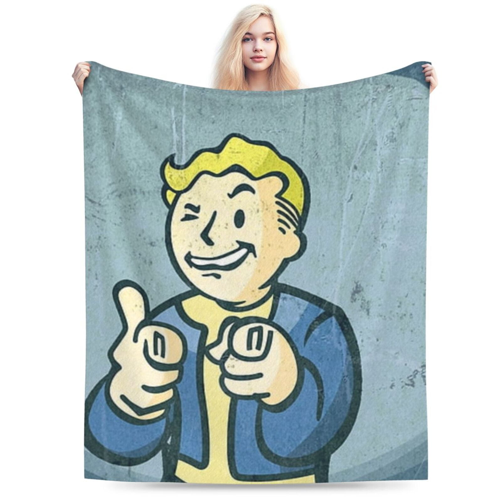 Fallout Vault Boy Blanket, Cozy Flannel Throw Blankets For Boys Girls ...