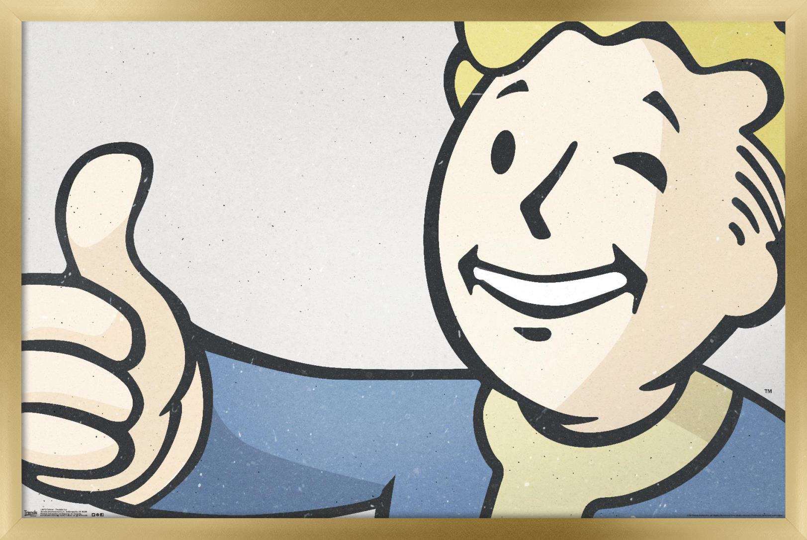 Fallout - Vault Boy - Thumbs Up Close-Up Wall Poster, 14.725" x 22.375 ...