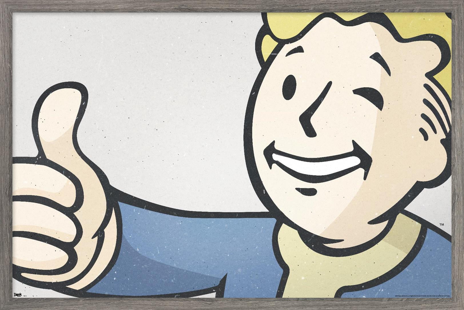 Fallout - Vault Boy - Thumbs Up Close-Up Wall Poster, 14.725" x 22.375 ...
