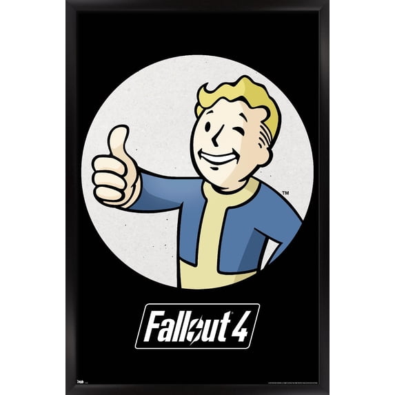 Fallout - Vault Boy - Thumbs Up Wall Poster, 22.375" x 34" Framed ...