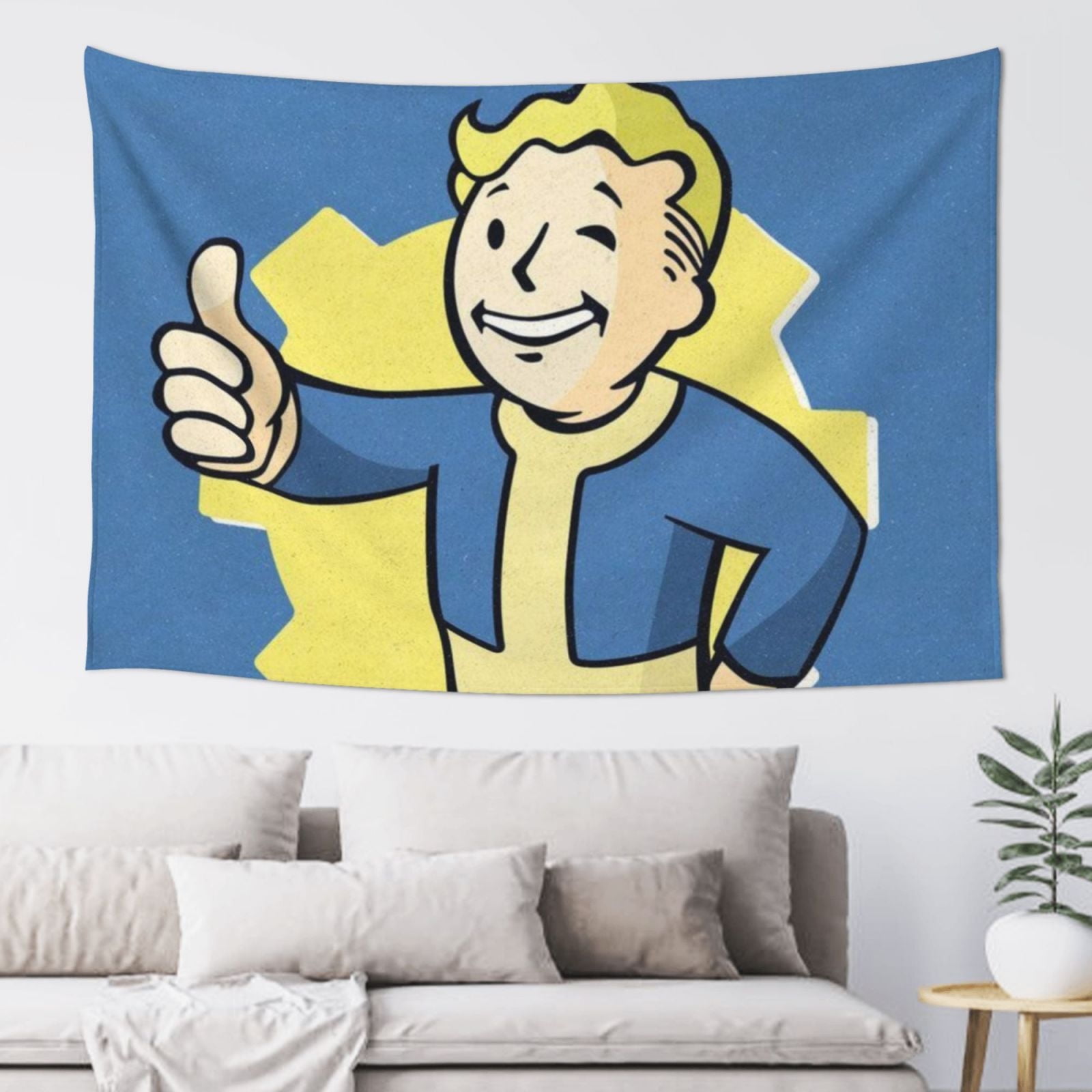 Fallout Vault Boy Wall Tapestry, Anime Tapestries, Hippie Anime Poster ...