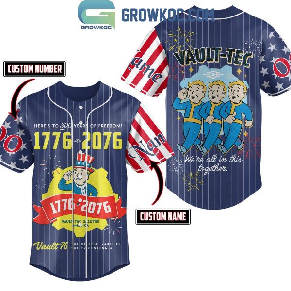 Fallout Vault-Tec 1776-2076 We’re All In This Together Personalized ...
