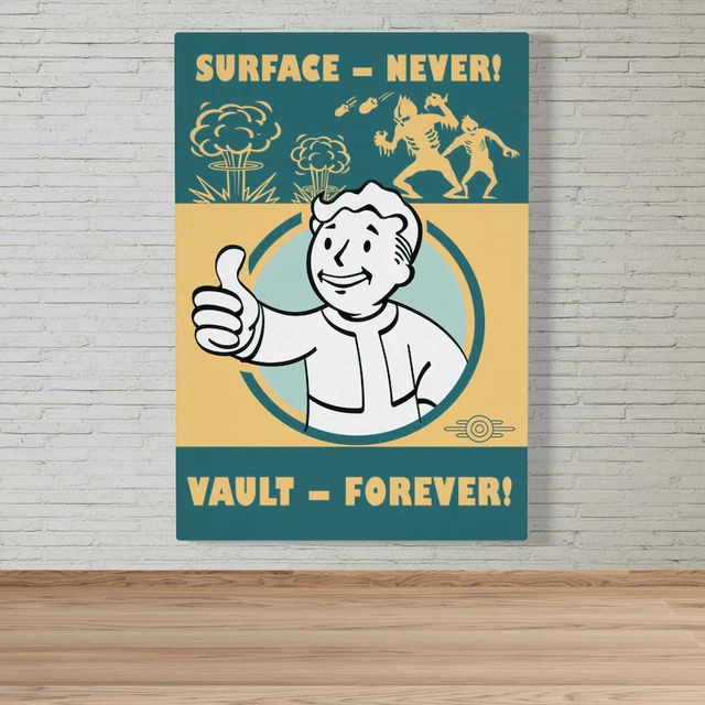 Fallout Wall Art0 NO FRAMED POSTER, Home Decor, Vintage Art Print ...
