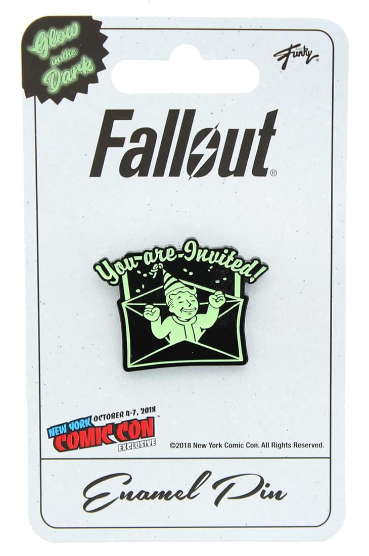 Fallout "You Are Invited" Glow In The Dark Enamel Collector Pin ...