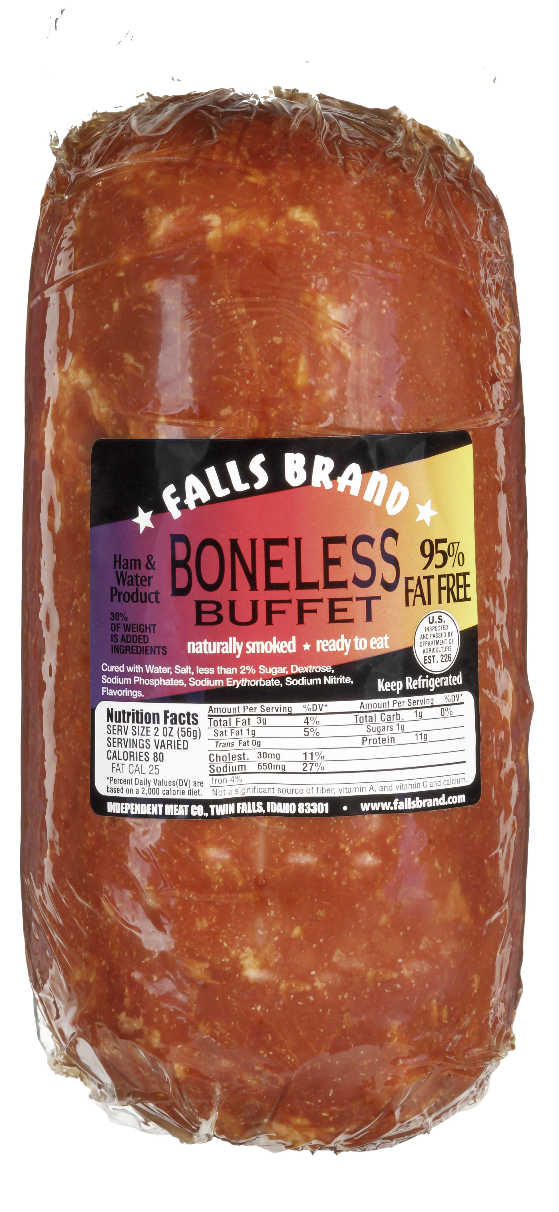 Falls Brand Cooked Boneless Buffet Ham for Office Breakrooms - Walmart ...