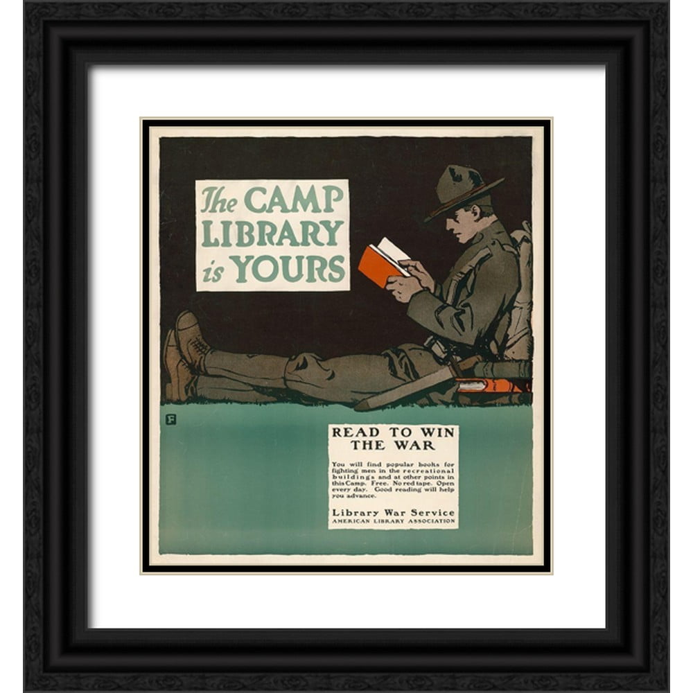 Falls, Charles Buckles 12x13 Black Ornate Wood Framed with Double ...