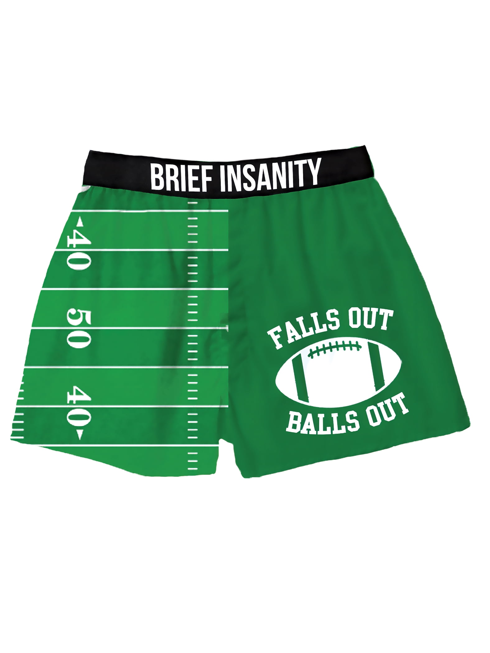 Collections Etc Falls Out Balls Out Novelty Football Boxers - Walmart.com