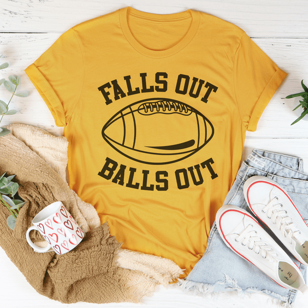 Falls Out Balls Out Tee Peachy Sunday T-Shirt - Walmart.com