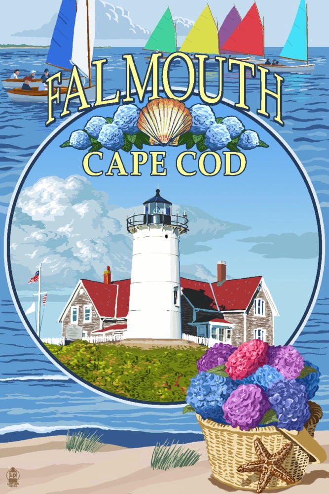 Falmouth, Cape Cod, Massachusetts, Montage (36x54 Giclee Gallery Art ...