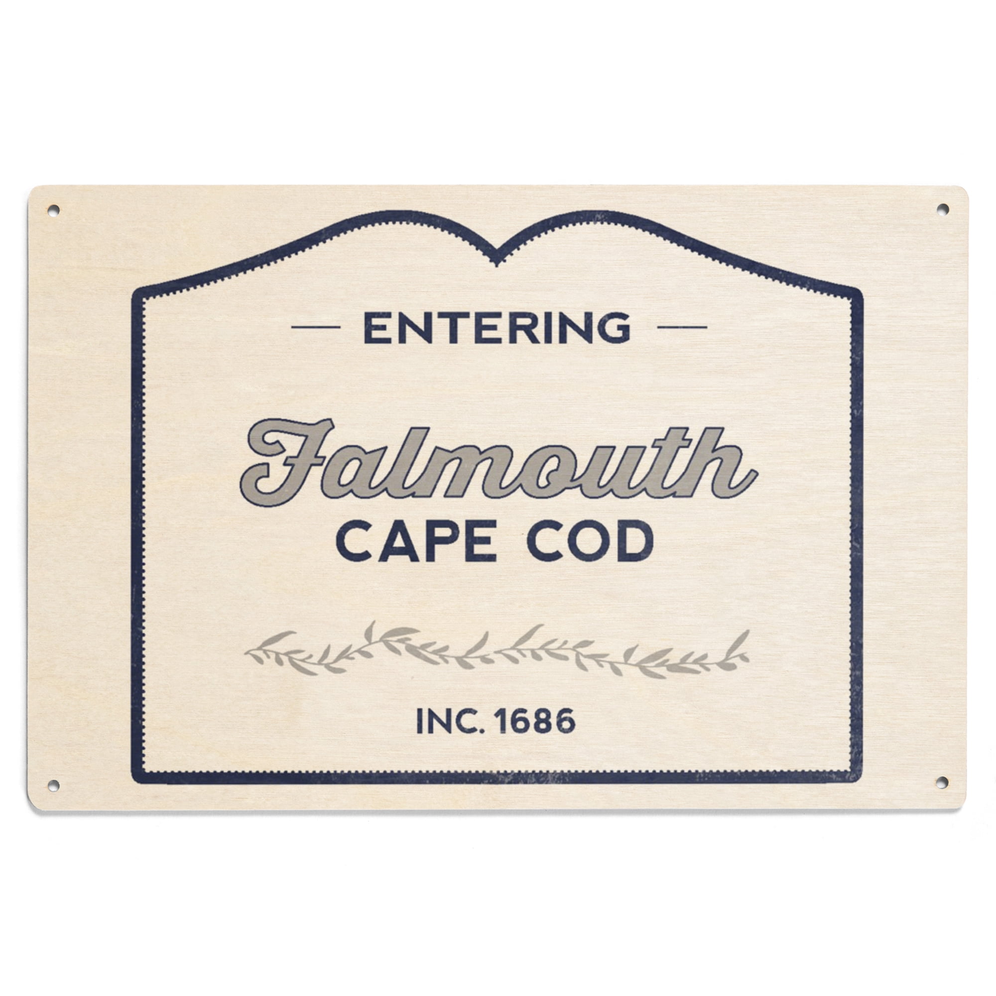 Falmouth, Cape Cod, Massachusetts, Now Entering (Blue) Birch Wood Wall ...