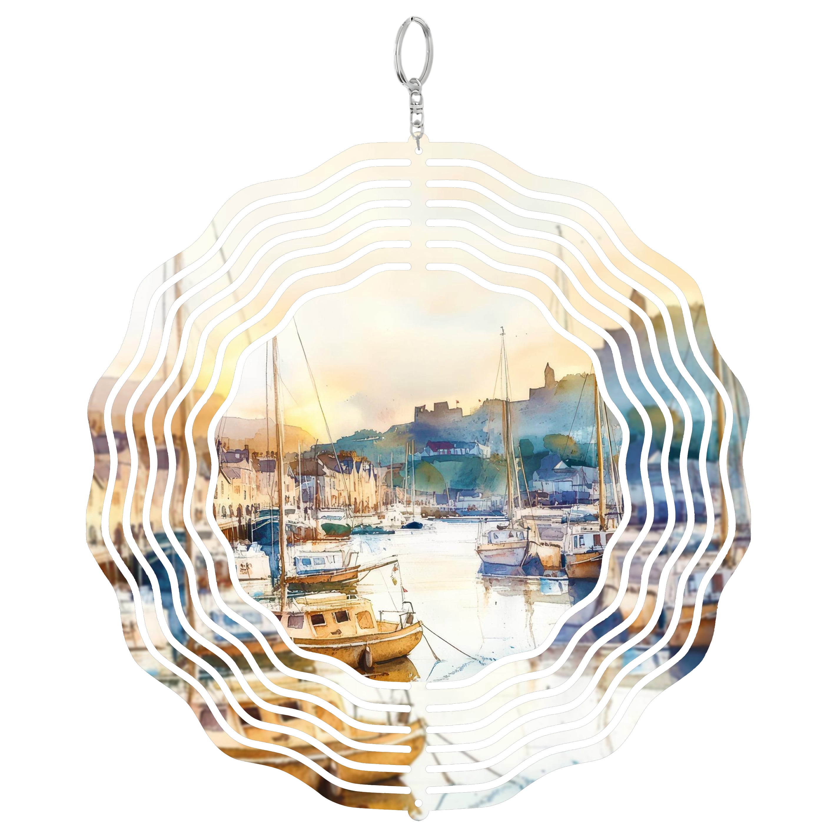 Falmouth Wind Spinner, 3D Kinetic Coastal Yard Art Outdoor Garden Decor ...