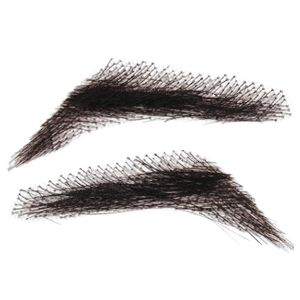 False Eyebrows Human Hair, 1 Pair Real Hair Brows, Reusable Fake Lace ...