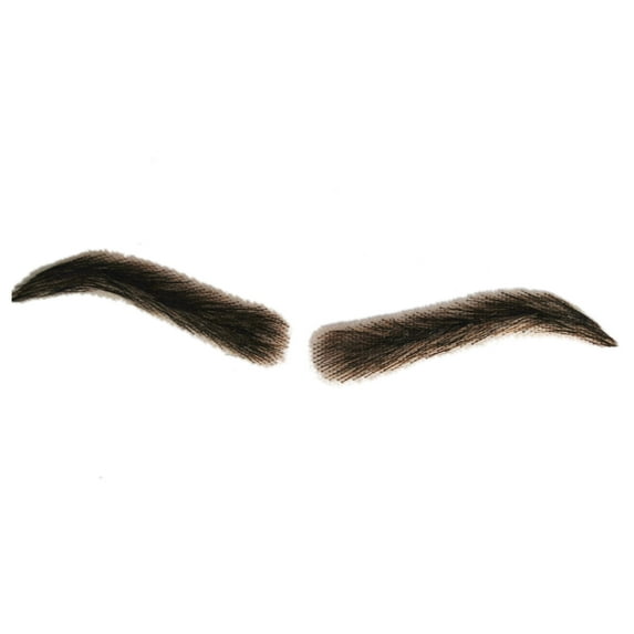 False Eyebrows for Men 100% Human Hair Eyebrows Hand Made #2 Dark Brown Suncolor Hair - Walmart.com
