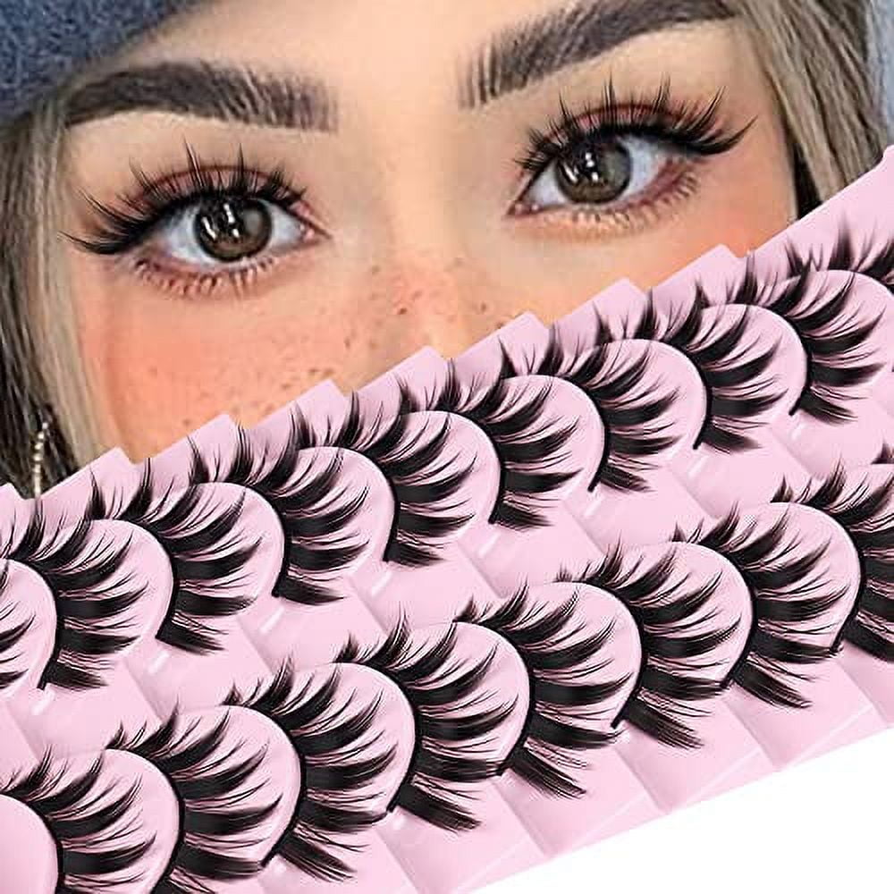 False Eyelashes 10 Pairs Japanese Style Anime Lashes Thick Cosplay ...