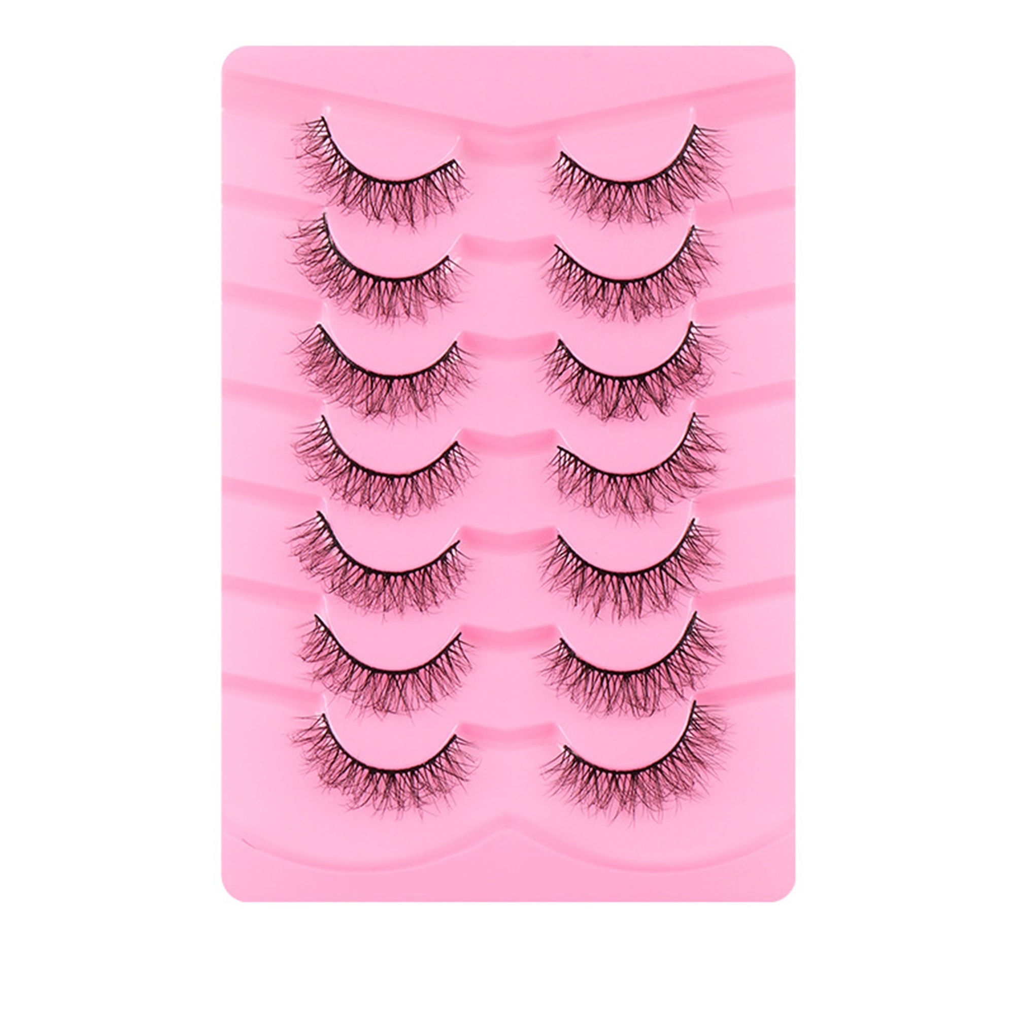 False Eyelashes Cat Fluffy Volume Strip Lashes Dramatic Wispy Faux Mink ...