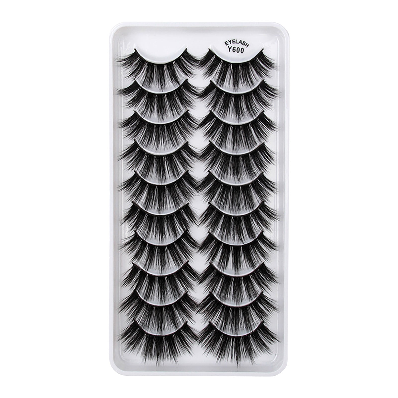 False Eyelashes Lashes Pack 10 Pairs 8D Dramatic Eyelashes Wispy Cat ...