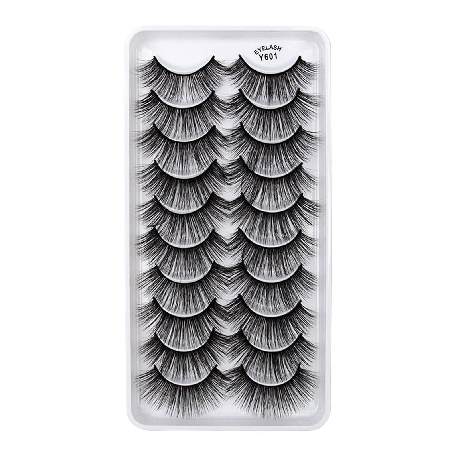 False Eyelashes Lashes Pack 10 Pairs 8D Dramatic Eyelashes Wispy Cat ...