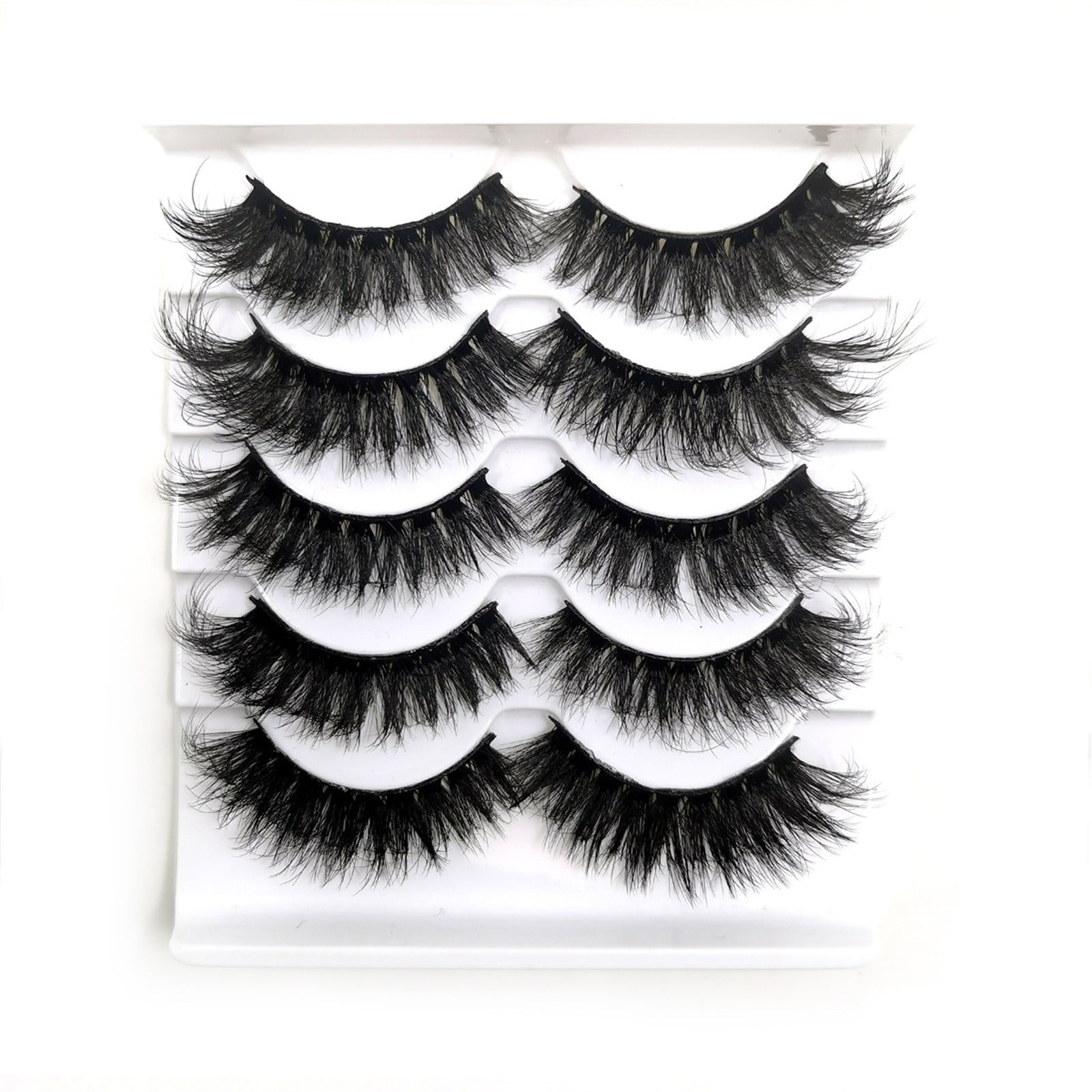 False Eyelashes Lashes Pack 10 Pairs 8D Dramatic Eyelashes Wispy Cat ...