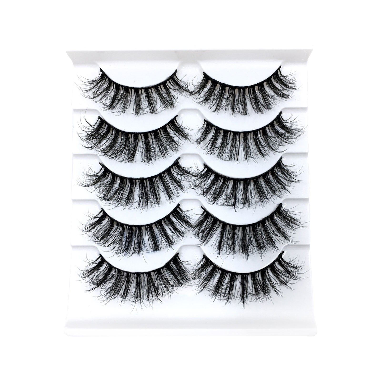 False Eyelashes Lashes Pack 10 Pairs 8D Dramatic Eyelashes Wispy Eye ...