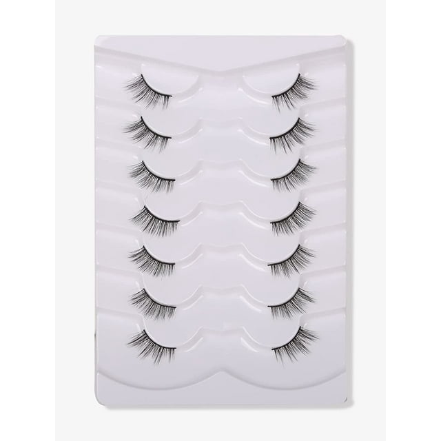 Walmart Natural Half Lashes, Short Wispy False Eyelashes, 7 Pairs ...