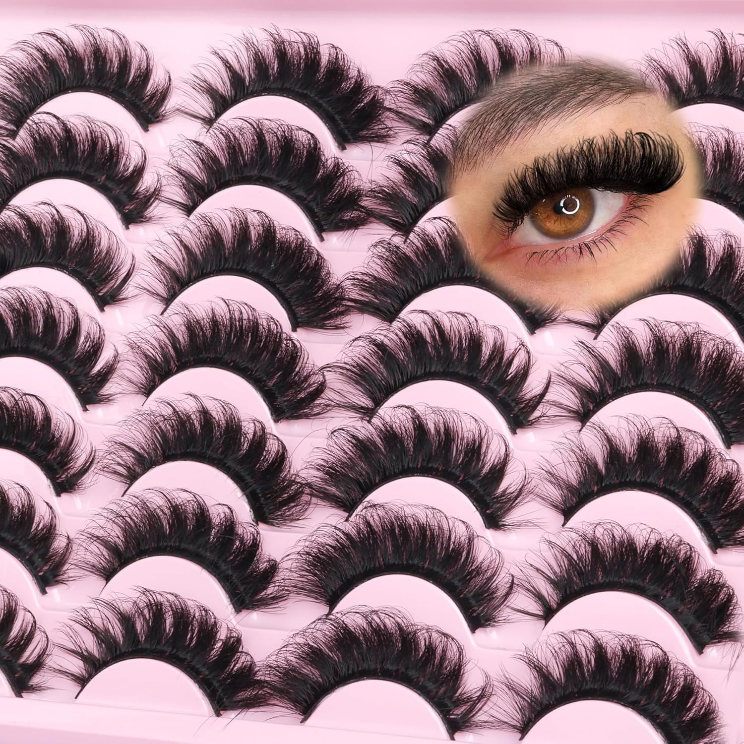 False Eyelashes Natural Lashes Cat Eye Wispy Lashes Natural Look C ...