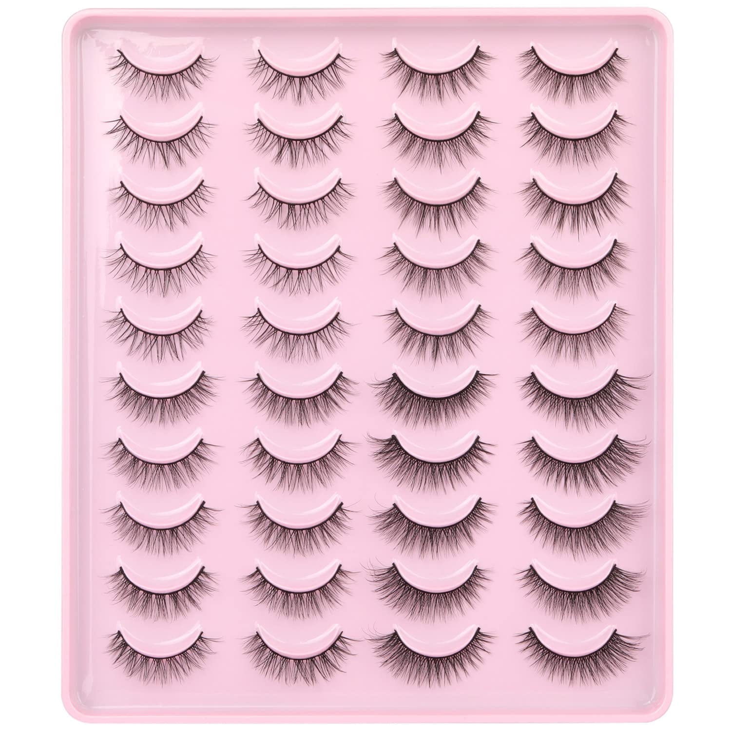 False Eyelashes Natural Look Soft Mink Lashes 4 Styles Wispy Natural ...