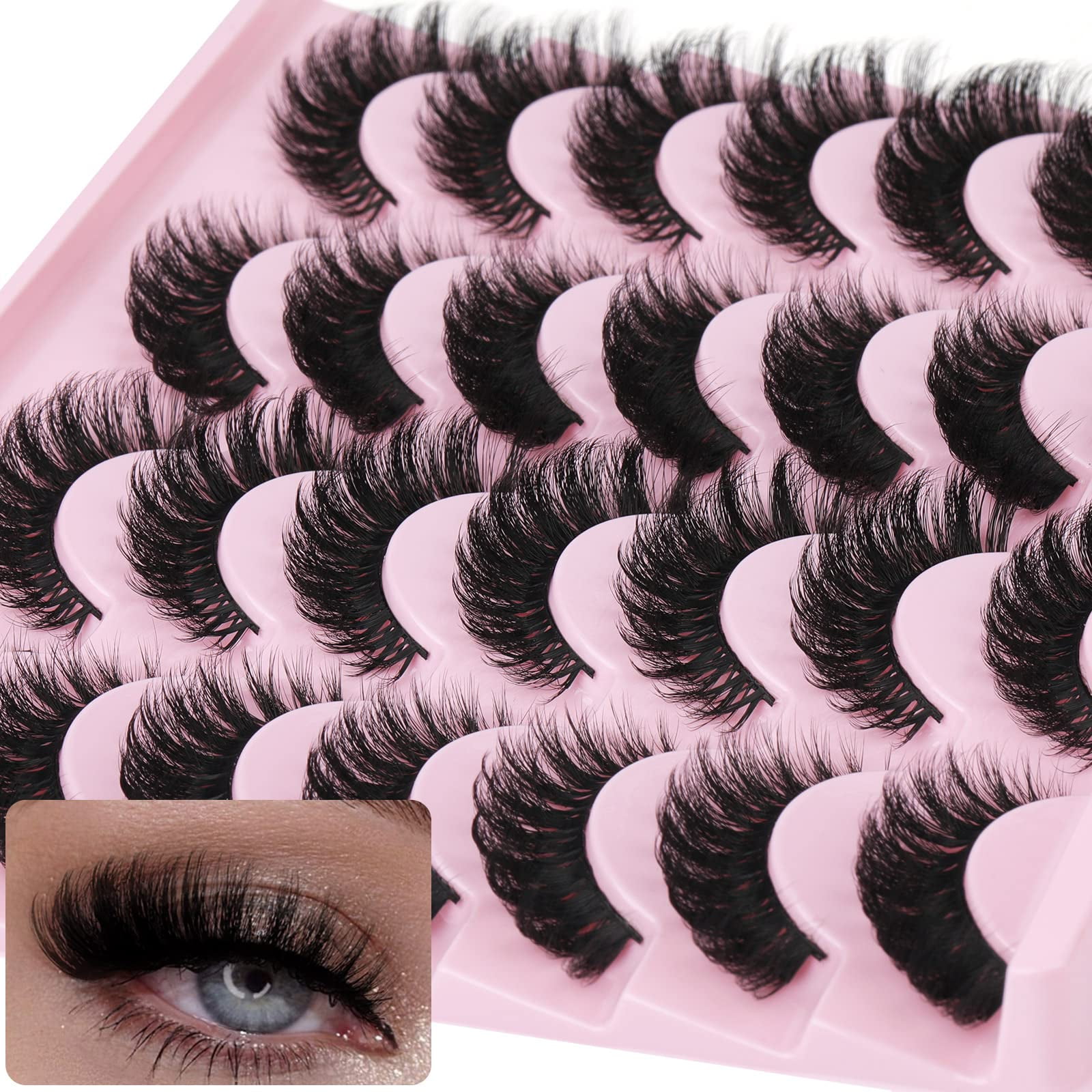 False Eyelashes Russian Strip SSF20 lashes Cat Eye Eyelashes Faux Mink ...