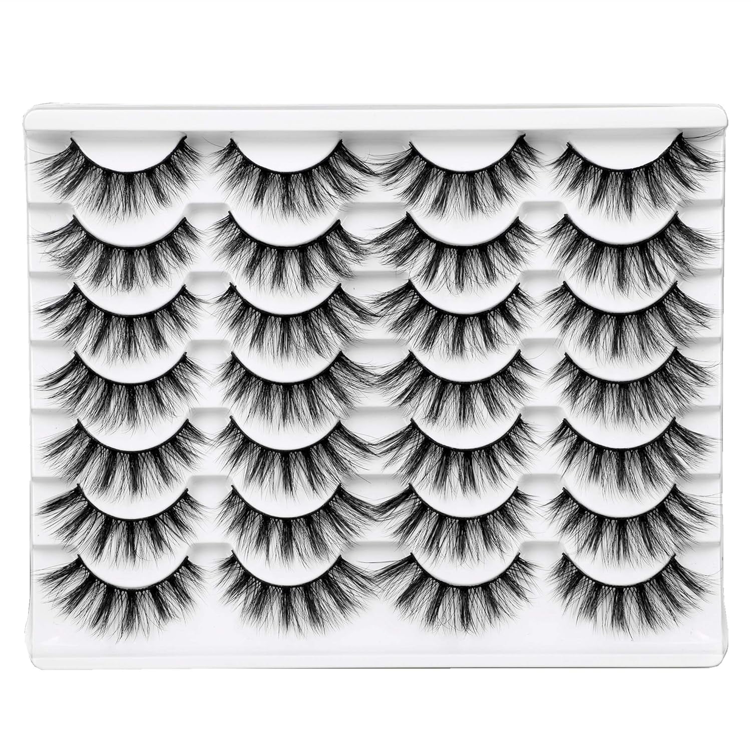 False Eyelashes Wispy Natural Cat Eye Lashes Faux Mink Lashes Fake ...