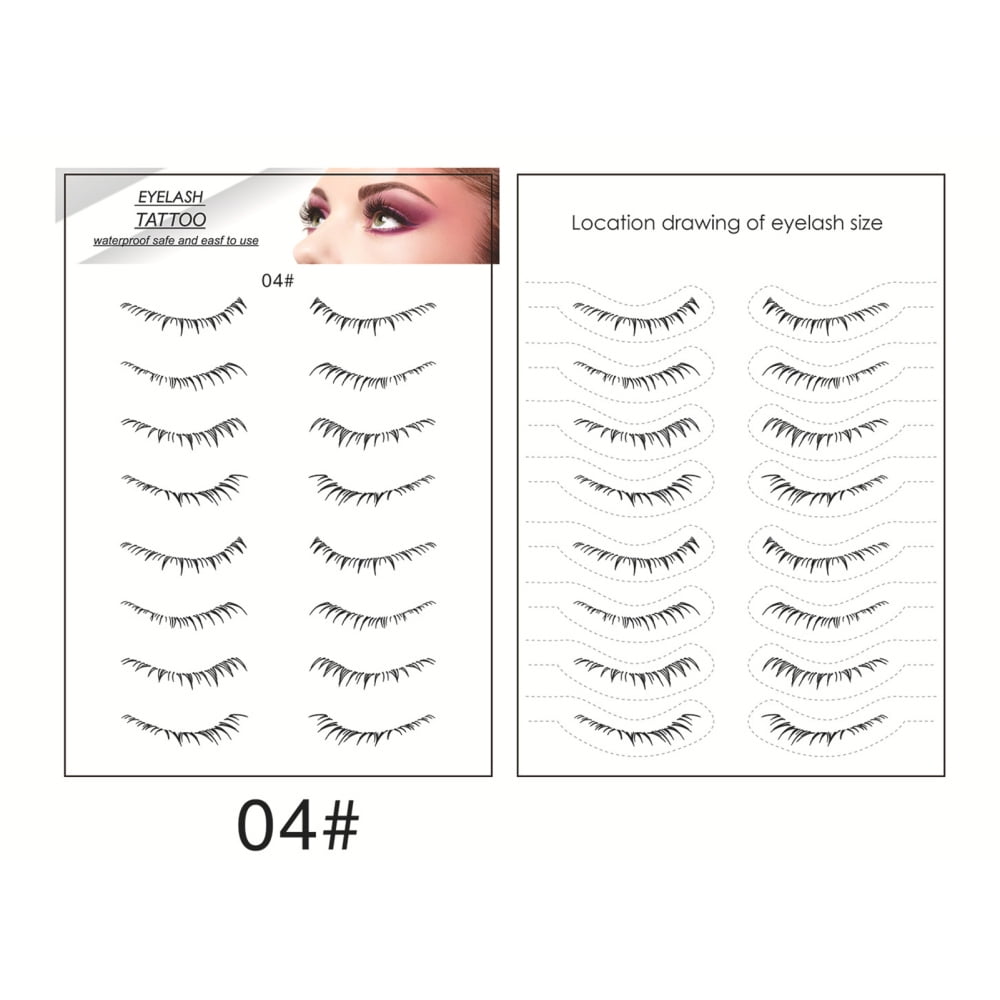 False Lower Eyelashes Sticker Temporary Face Tattoos Eyelash Sticker ...